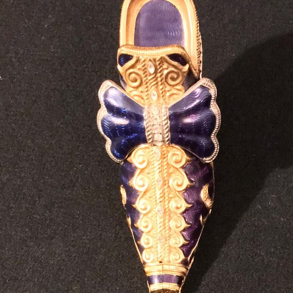Edgar Berebi | Accents | Berebi Blue Gold Enamel Shoe Trinket ...